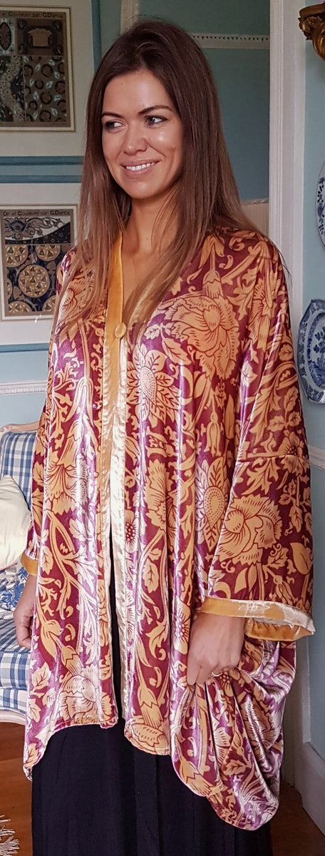 Verona Long Silk Velvet Jacket - Ladies Top | Tuttabankem