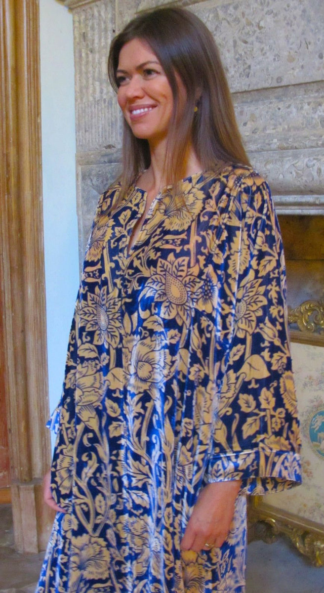 Genoa Full Length Silk Velvet Kaftan - Kaftans | Tuttabankem